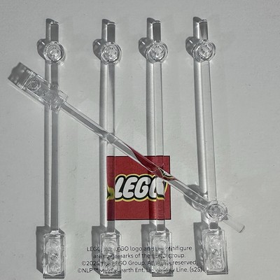 LEGO Lot of 5 Trans Clear 12L Bar 1x2 Plate And Stud Floating Display ...