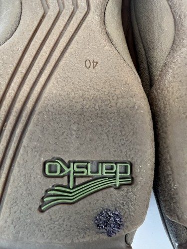 Dansko Brown Slip On Nurse Clogs Shoes rubber slip resistant Soles US 9 ...