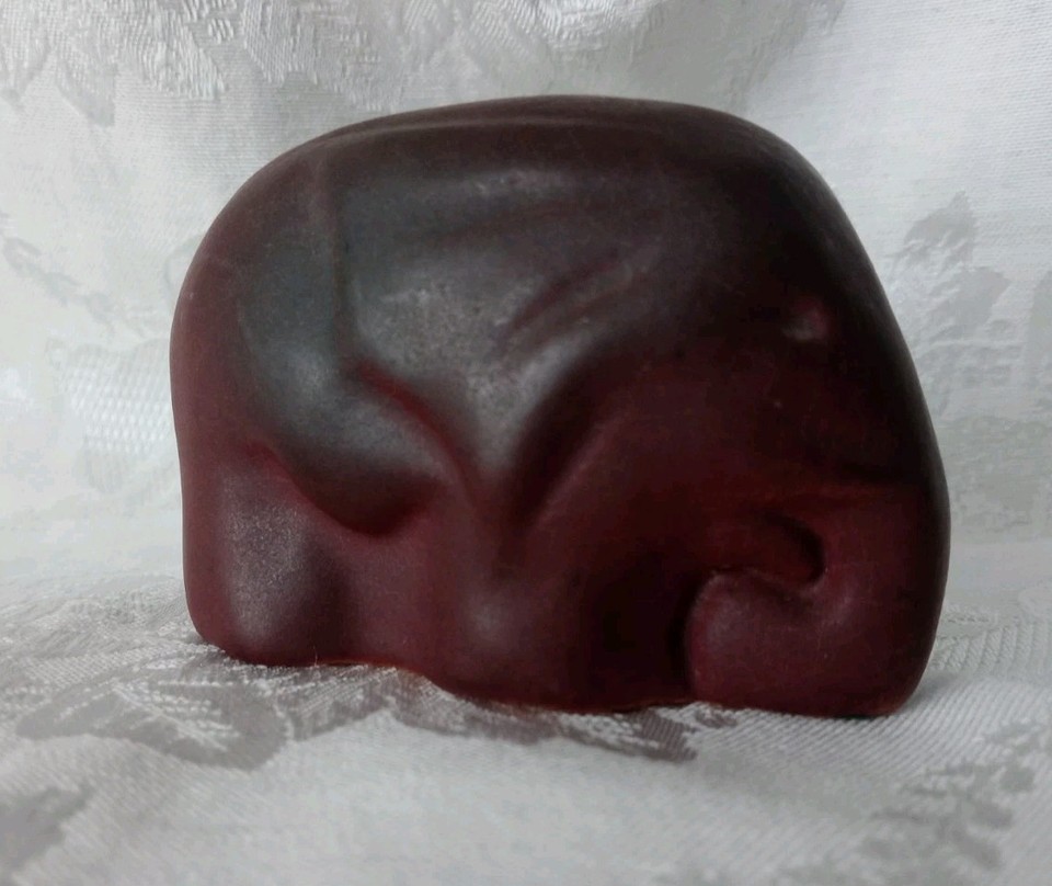 Rare 1920s Van Briggle Pottery Elephant Paperweight Mulberry | eBay