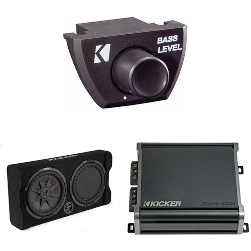 Kicker 48TRTP122 Comp RT 12" Subwoofer Enclosure Package + 46CXA4001 ...