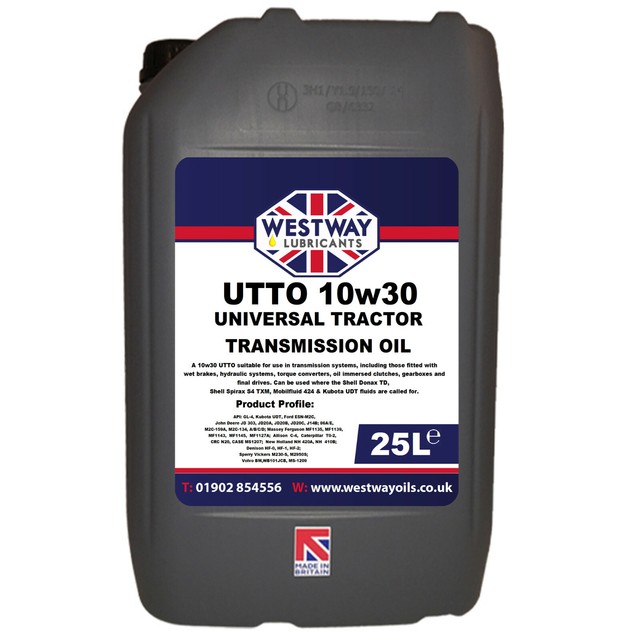 25l UTTO Universal Tractor Transmission Oil 10w30 Meets Kubota UDT Spec ...