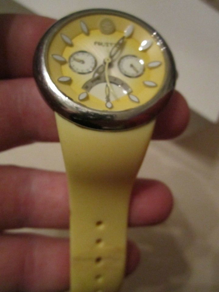 PHILIP STEIN FRUITZ WATCH YELLOW BAND AND FACE - BBA-38 | eBay