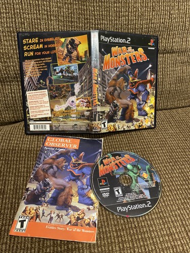 War of the Monsters Sony PlayStation 2 CIB! PS2 MANUAL Decent DISC ...