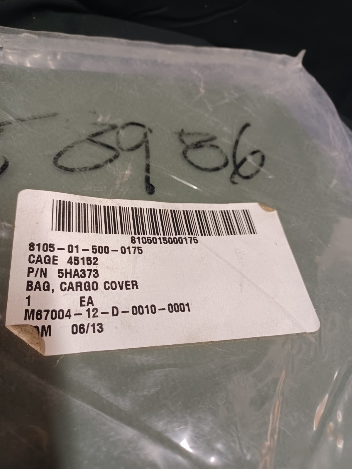 Military surplus Cargo Cover Bag 8105-01-500-0175 | eBay