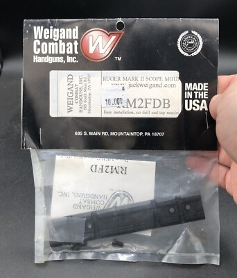 Weigand Combat Handguns Inc. Ruger Mark II Scope Mount Black RM2FDB | eBay