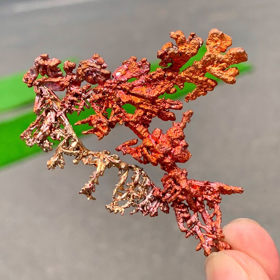 17G Rare!!! iridescent Native Copper crystal mineral specimen | eBay