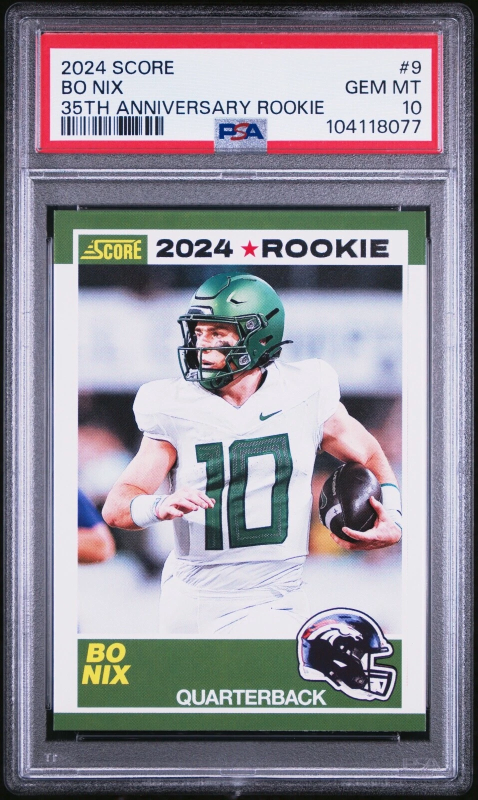 Bo Nix 2024 Score #9 35th Anniversary Rookie Price Guide - Sports Card ...