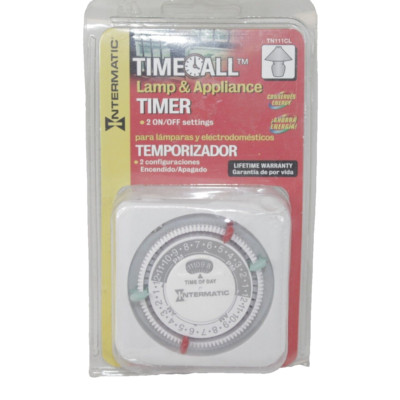 Intermatic Time All Lamp & Appliance Timer TN111CL with 2 On/Off ...