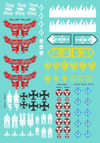 Warhammer 40k Freeblade Imperial Knights Custom Transfer Sheet A5 | eBay