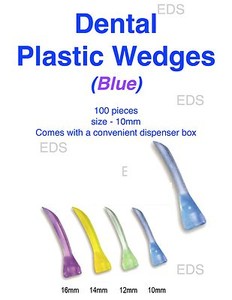 Dental Plastic Wedges - 100 pcs - size ( Blue 10mm ) | eBay
