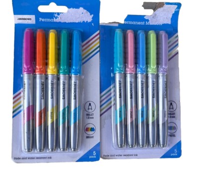 J Burrows Bullet Tip Permanent Markers White Board Markers 14 Pens BNIP ...