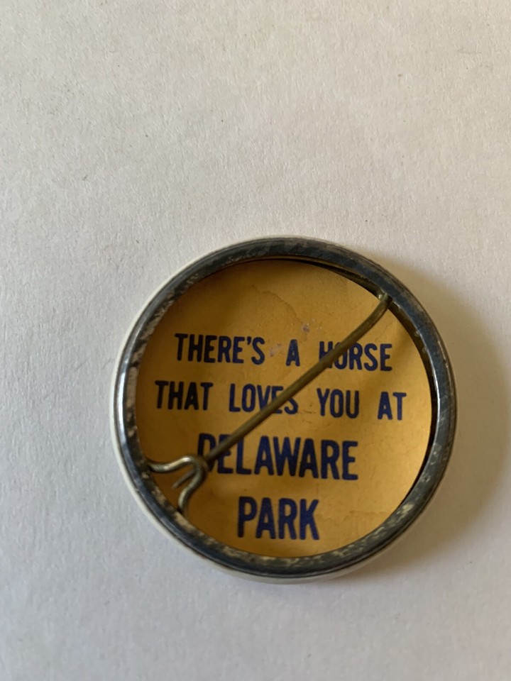 Delaware Park Pin “There’s A Horse That Love You At Delaware Park” | eBay