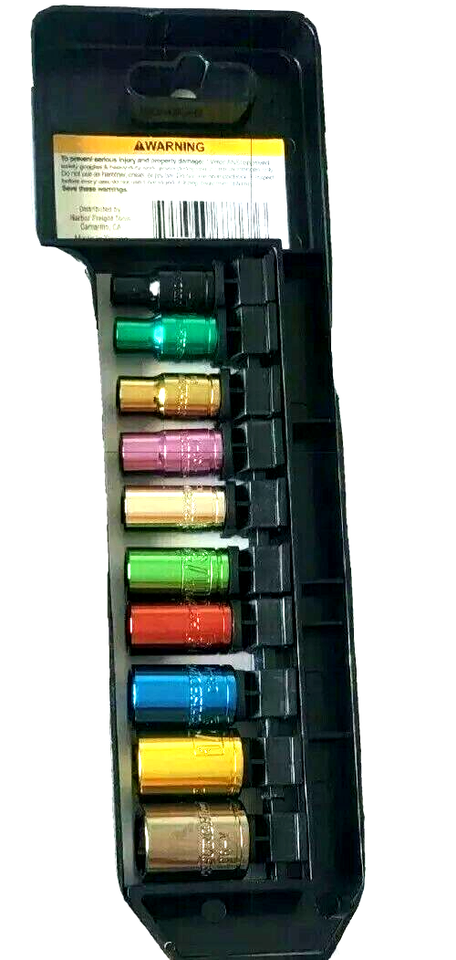 Pittsburgh 1/4 " drive ,10pc SAE ,color Coded Socked Set. | eBay