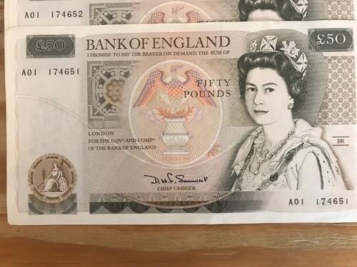 Old Fifty Pound Note 4 x £50 A01 prefix 1981 VERY RARE | eBay UK