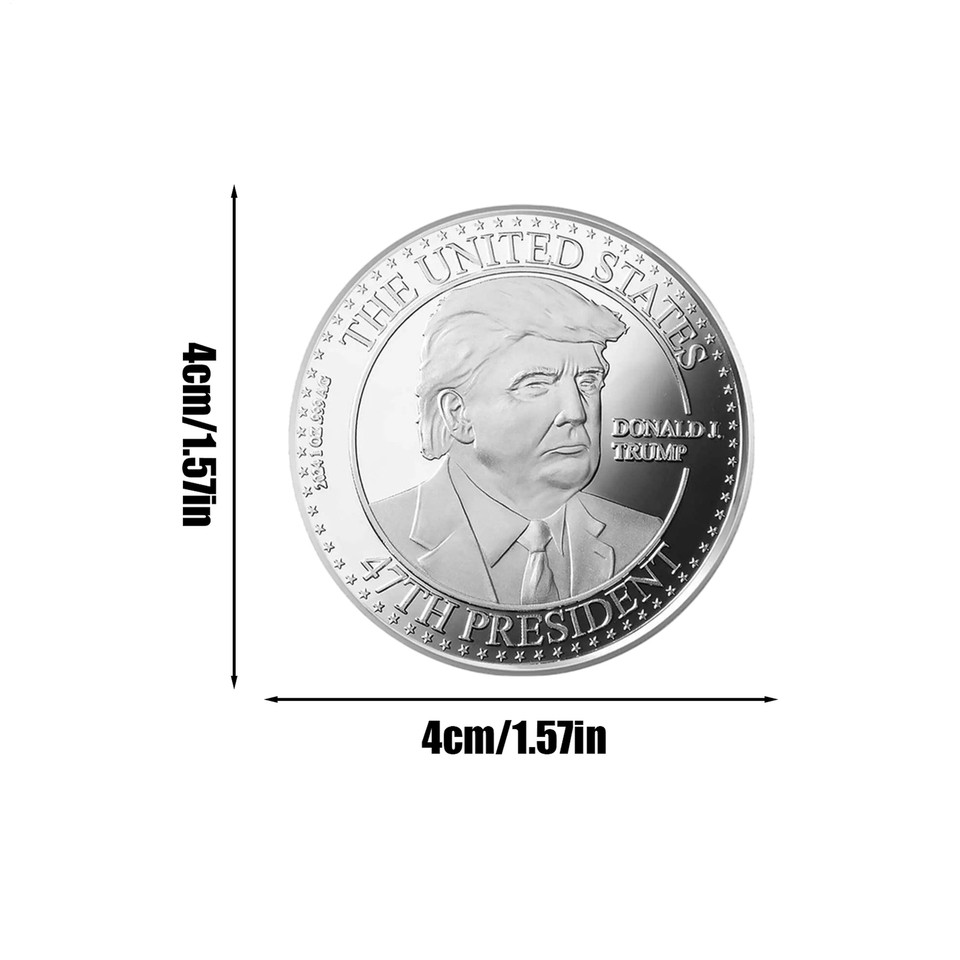 1 Troy Oz Trump 47th President .999 Fine Silver Round Souvenir Coin | eBay