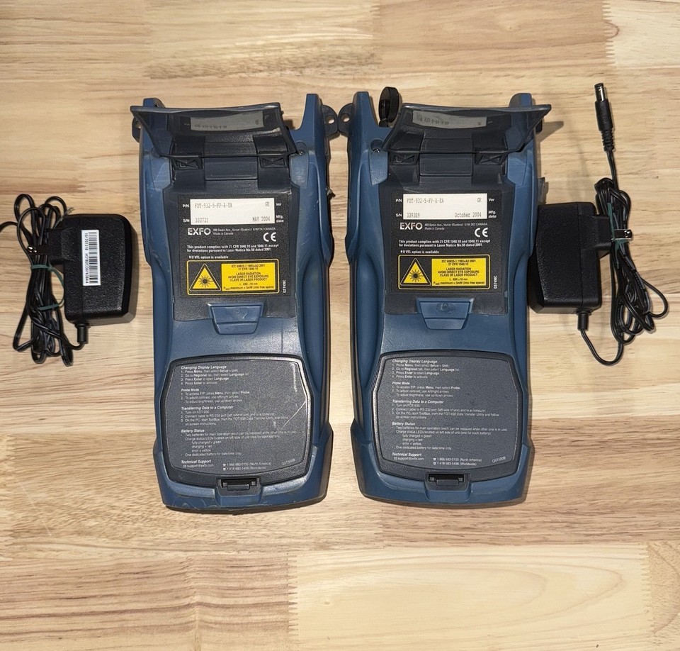 Pair Of Exfo FOT-930 Multifunction Optical Loss Test Sets FOT-932-5-FP ...