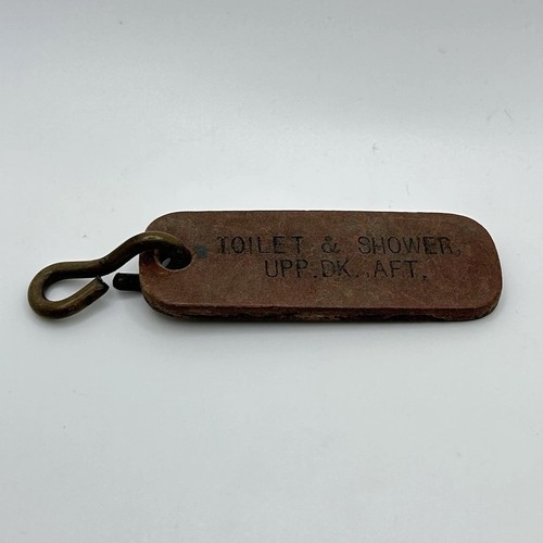 Vintage Military Navy Ship Keychain USN Boat Key Fob Toilet & Shower ...
