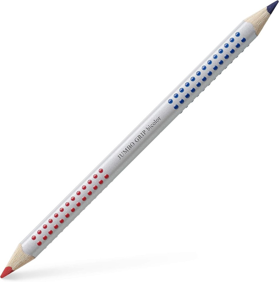 Faber-Castell 201734 Jumbo Grip Bicolour Hyphenate Pen, 2 Pens, Red and ...