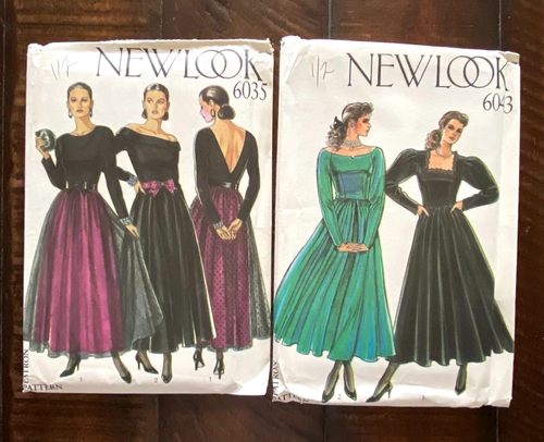 New Look Patron Sewing Patterns 6043 + 6035 Dress VTG 1980s | eBay