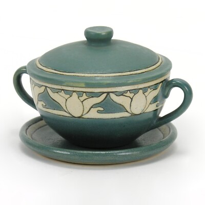 SEG Saturday Evening Girls Paul Revere Pottery 1910 lotus covered soup ...
