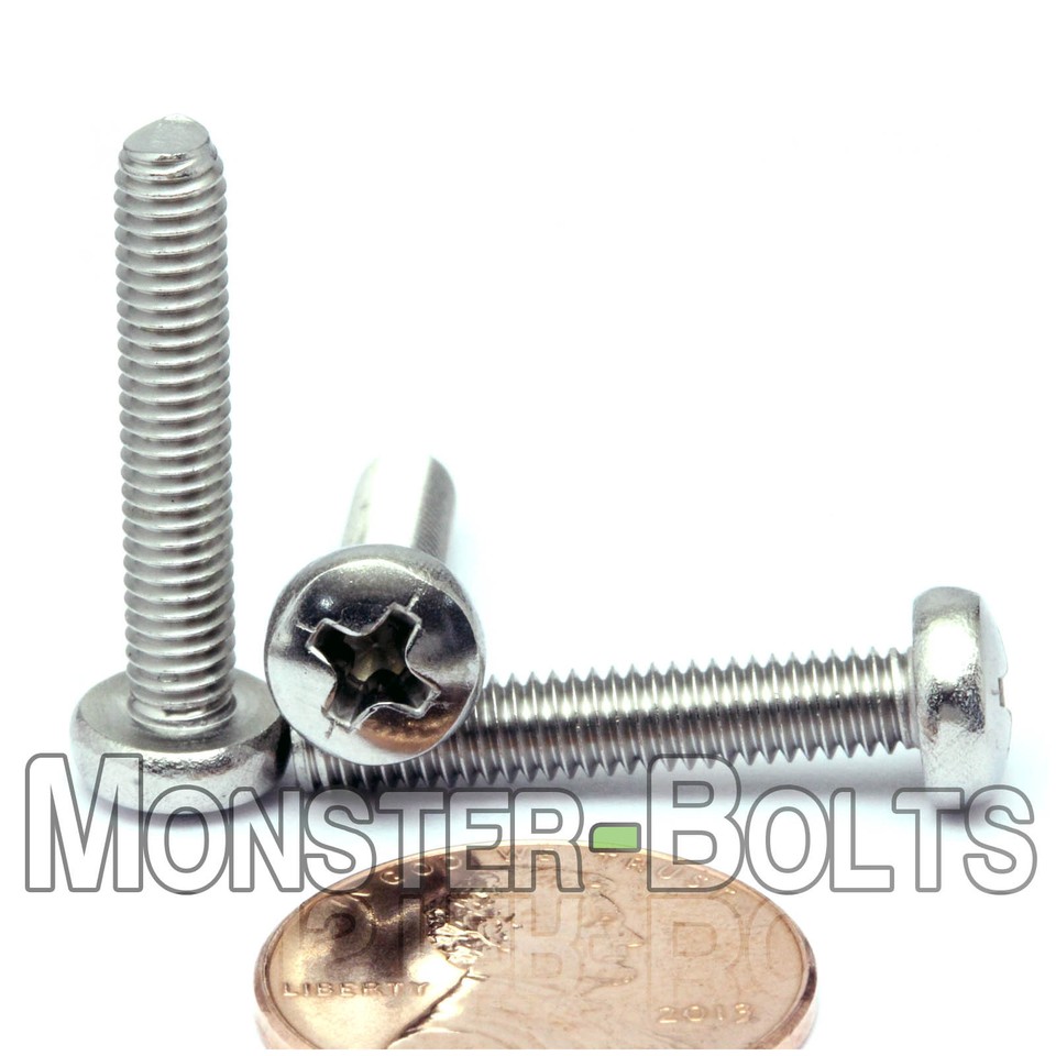M4 / 4mm Phillips Pan Head Machine Screws, Stainless Steel A2, DIN 7985 ...