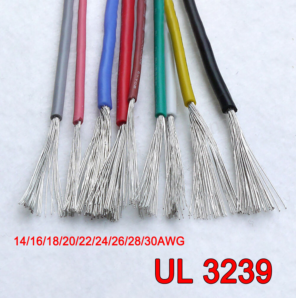 UL 3239 Silicone Cable Soft Wire 200℃ 3KV Tinner Copper Stranded Cable ...