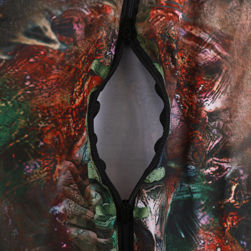 MENS ZOMBIE JACKO COSTUME GORY SKIN SUIT GLOVE WIG GLOVE HALLOWEEN ...