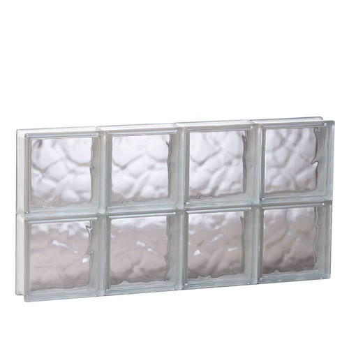 Clearly Secure Glass Block Window 31"x15.5"x3.1" Frameless No-Grille ...