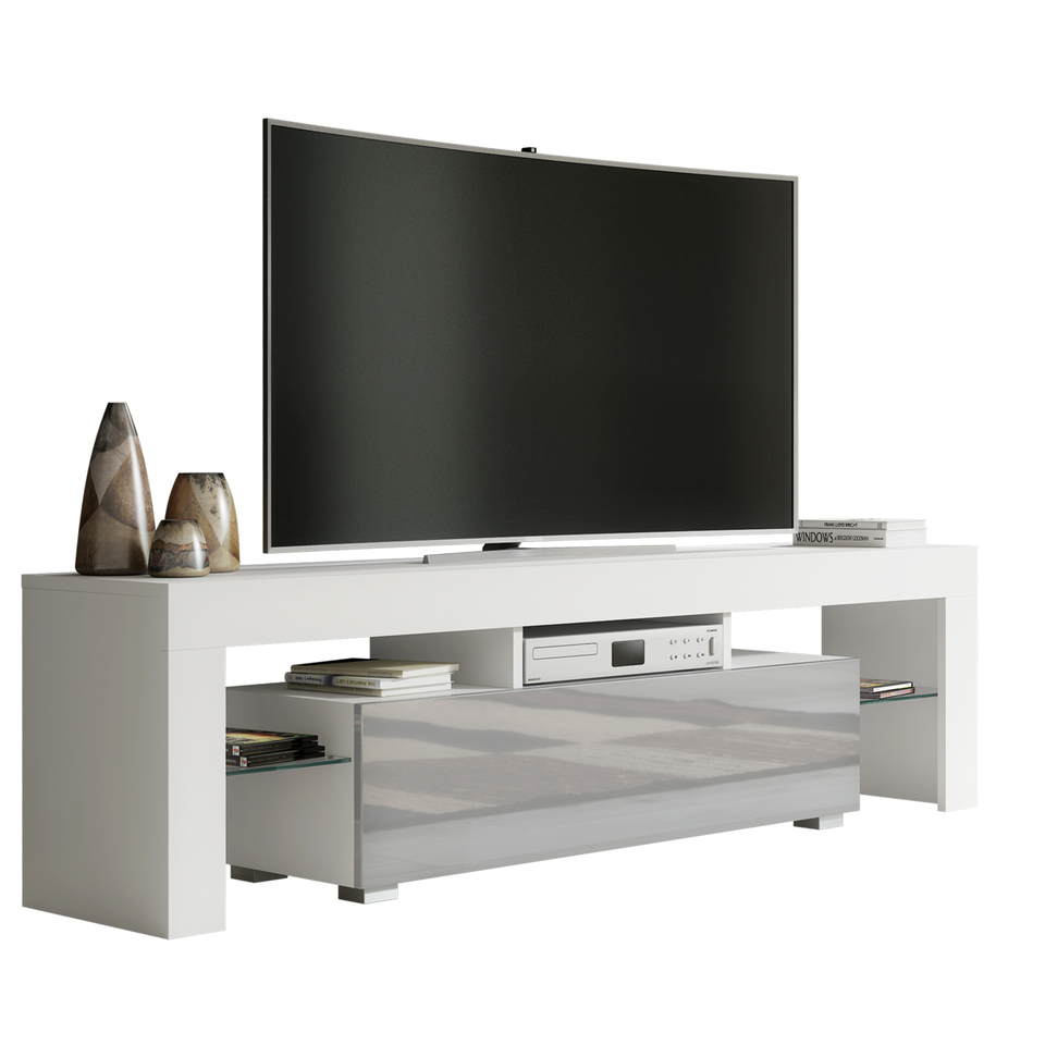 Modern 160cm TV Unit Cabinet | TV Stand with High Gloss Doors | Free ...