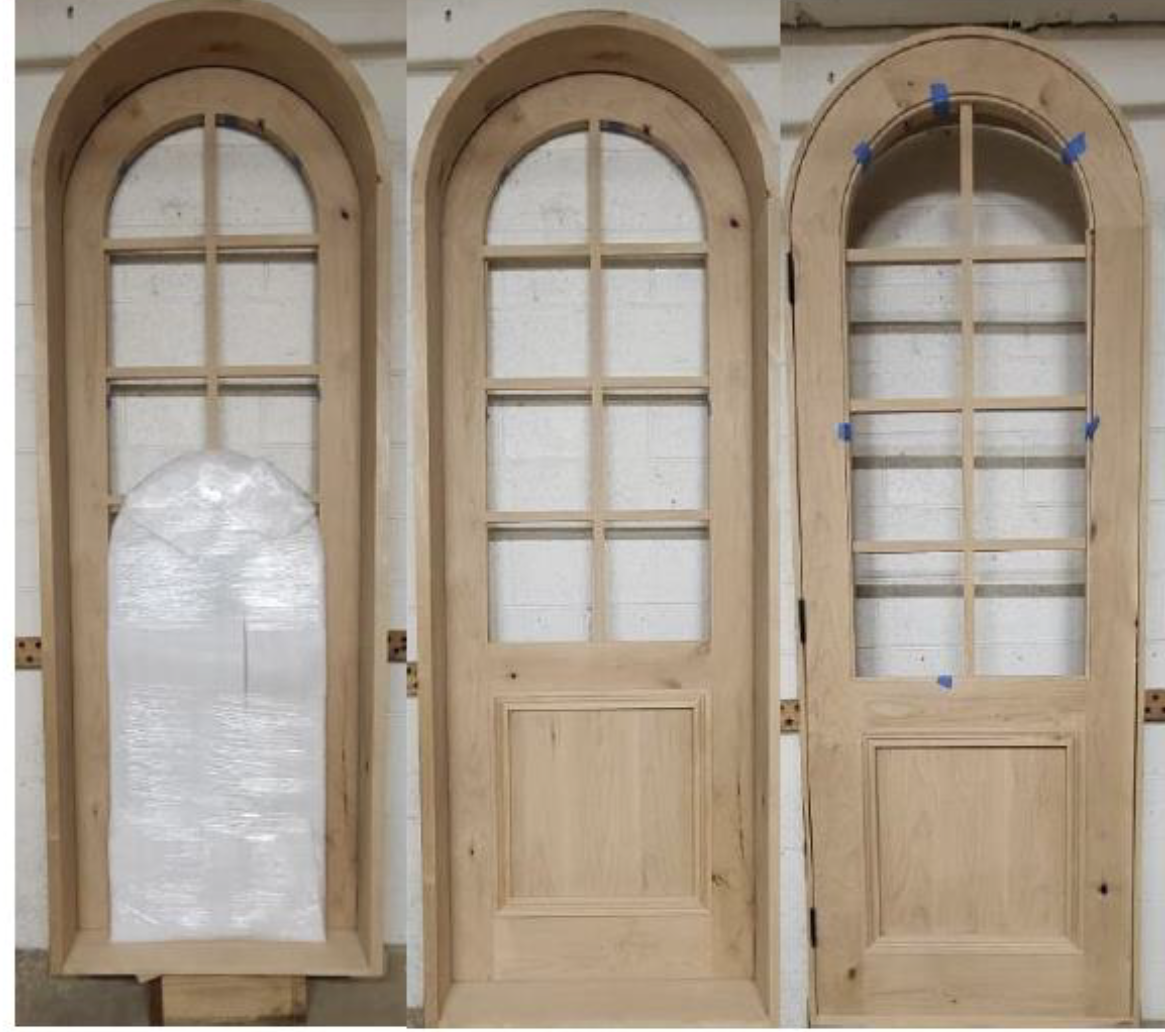 Rustic solid alder wood arched door U choose size and glass Beautiful ...