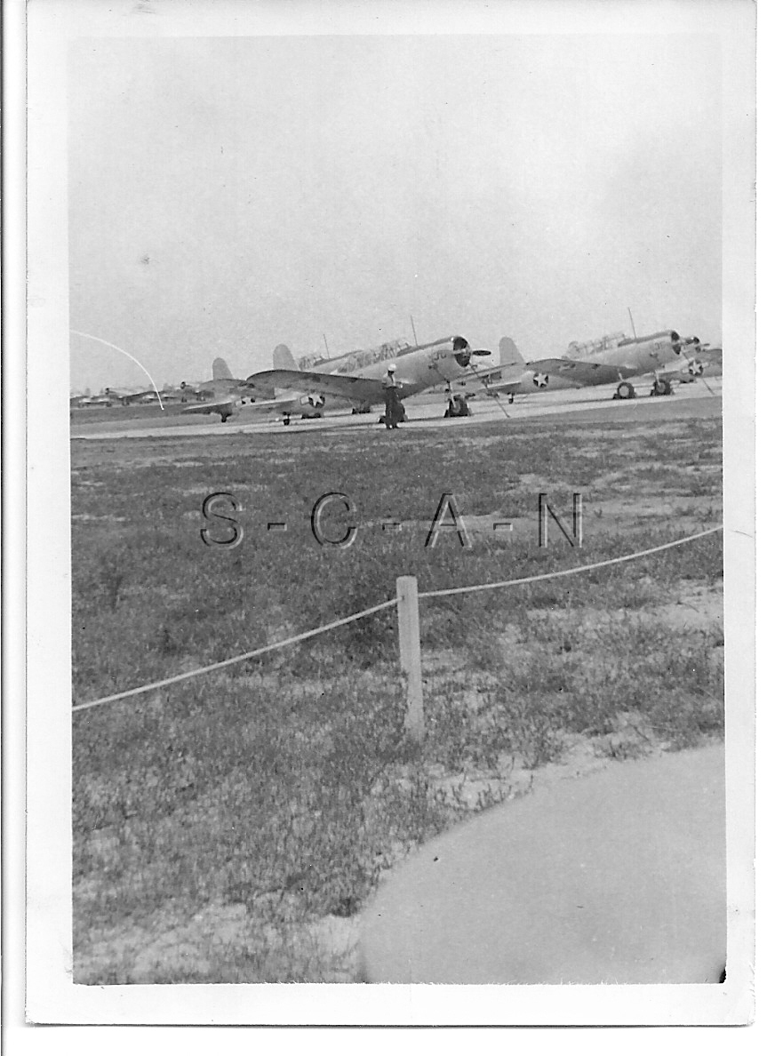 WWII US Navy Large RP- Airplane- SNV- The Vibrators- Ellyson Field ...