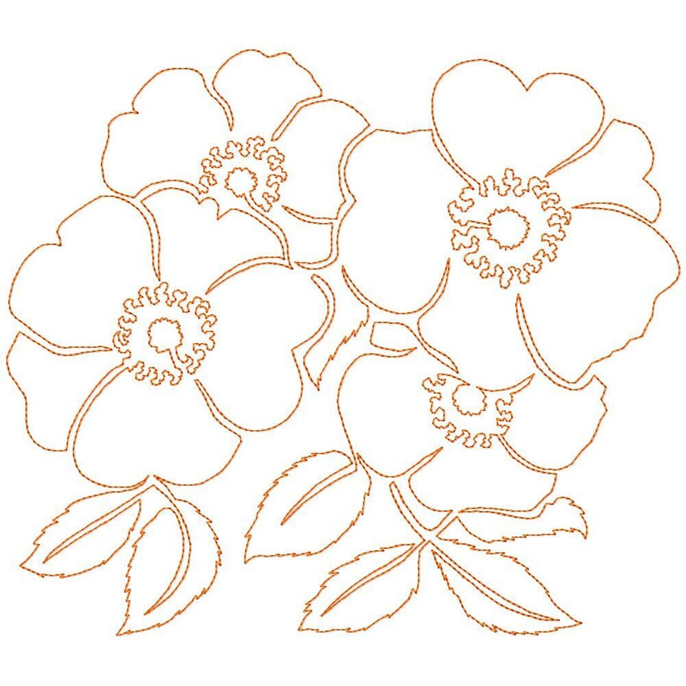 Free Motion Cherokee Rose 10 Machine Embroidery Designs CD in 7 sizes ...