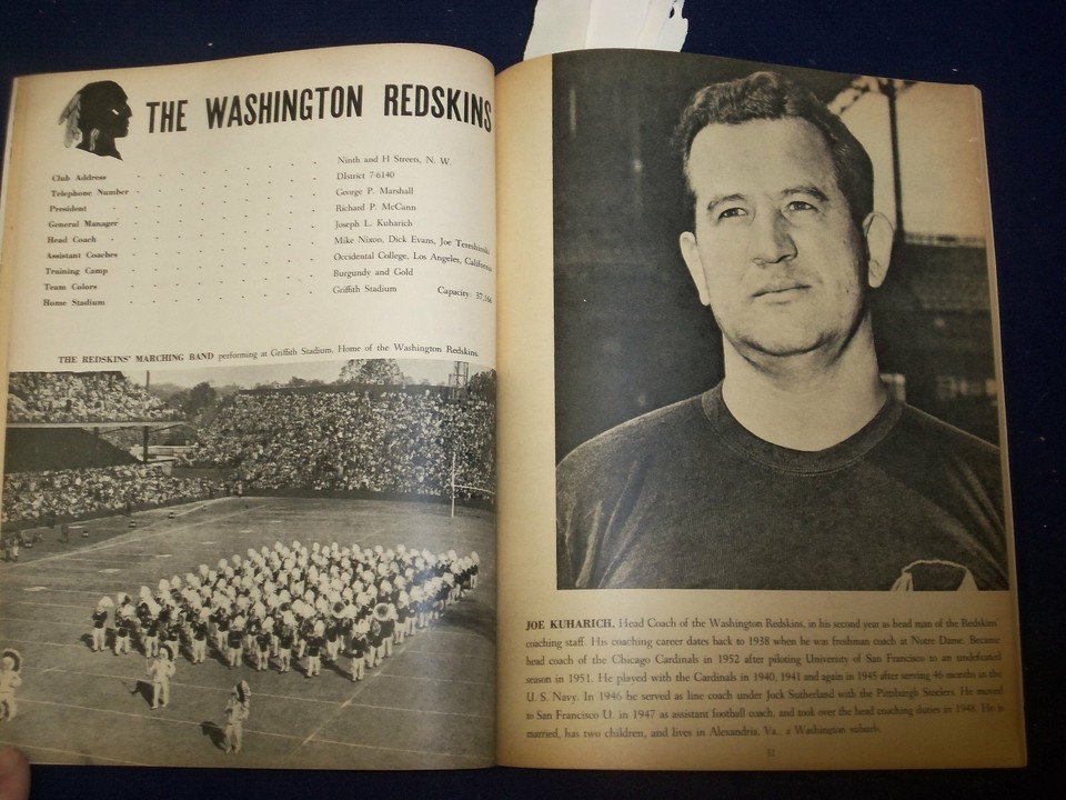 1955 PROFESSIONAL FOOTBALL OFFICAL 1955 YEAR BOOK OF THE NFL- 35TH ...