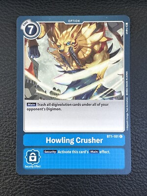 Digimon Howling Crusher - BT1-101 - C Near Mint | eBay