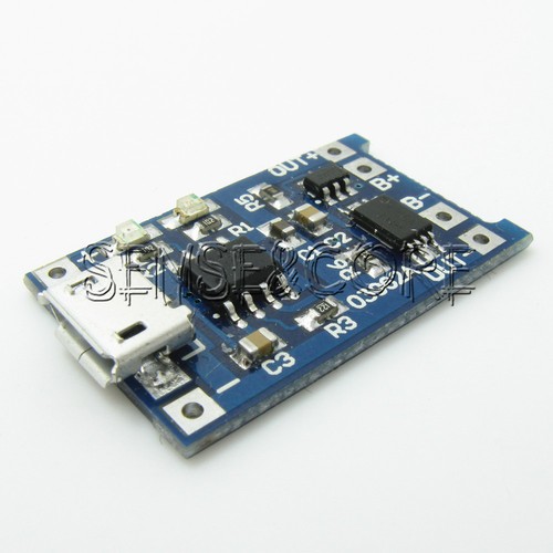 2pc 5V Micro USB 1A 18650 Lithium Battery Charger Board Module TC4056A ...