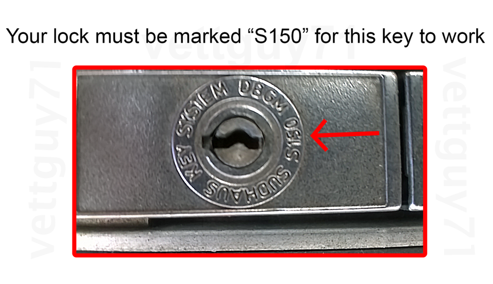 Sudhaus S150 DGBM Key for Locking Case Latches, BMW/Krauser Saddlebags ...