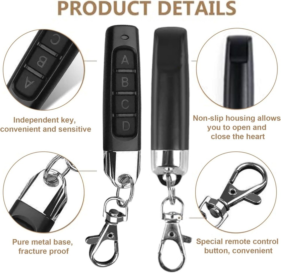 4-in 1 Wireless Remote Control Duplicator 433MHz Remote Control Key ...