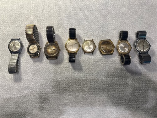 Vintage Mens Watch Lot of 8 Lathin,Enicar, Jules Jurgensen,Bifora ...
