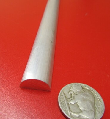 Aluminum Half Round Rod (.625") 5/8" Dia, x 3 Foot Length, 2 Units, 6 ...