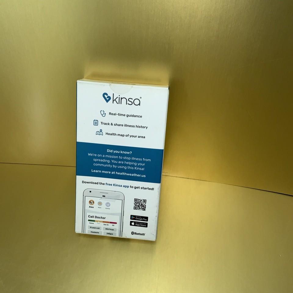 KINSA Quick Care Thermometer Smart Digital Bluetooth KSA-120 Free App ...