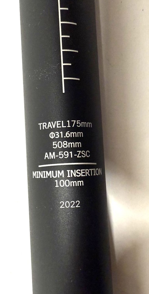 FSA FLOWTRON MTB DROPPER SEATPOST 31.6mm 175mm Travel Flat Bar Remote ...