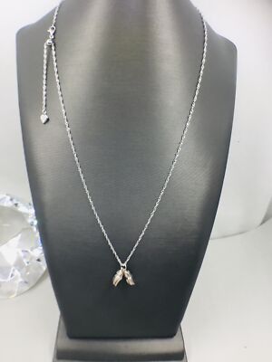 Karizia Spa KA 1772 Italy 925 Silver 24" Rope Chain w/ Charm Pendant ...