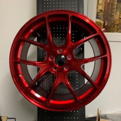 20" F1 FI GTR CONCAVE RED RIMS WHEELS FITS HONDA ACCORD SPORT CIVIC SI ...