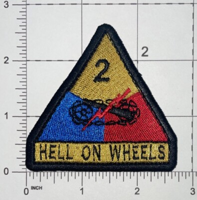 US Army 2nd Armored Division "Hell On Wheels" Patch Hook & Iron-On Repro A364 | eBay