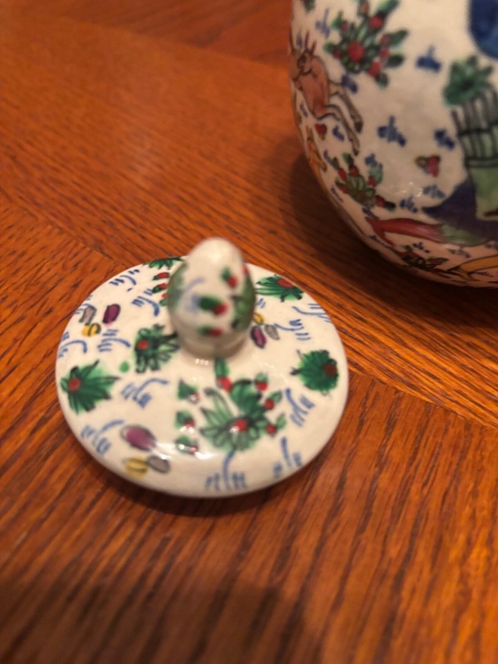 Ginger Jar , Antique Elsam Akdeniz Cini Kutahya Signed Ginger Jar From ...