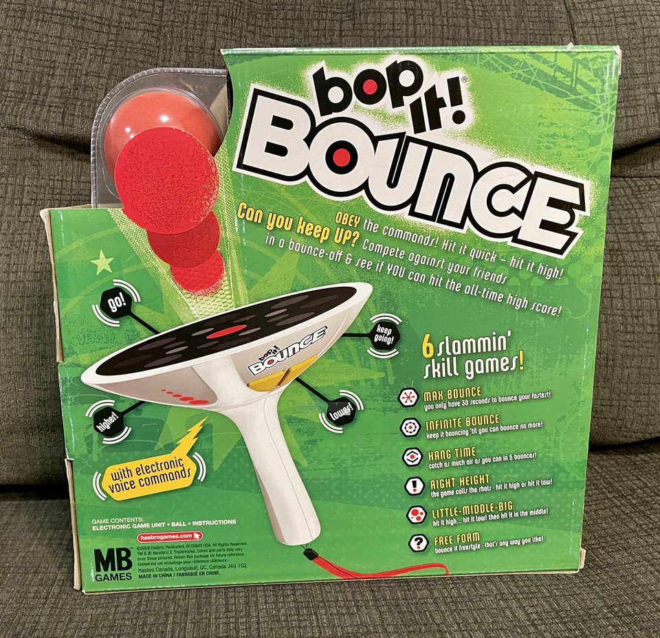 Hasbro Bop It! Bounce Game with Electronic Voice Commands 6 Skill Games ...