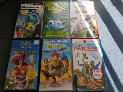 6 Disney Pixar DreamWorks Warner Bros VHS Video Bundle | eBay