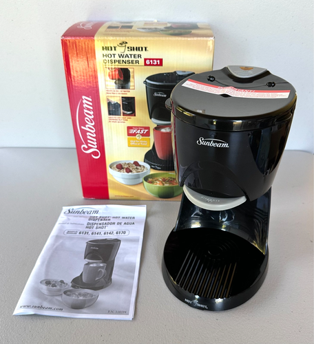 Sunbeam Hot Shot 6131 Electric Vintage Hot Water Dispenser 16 Oz Black ...