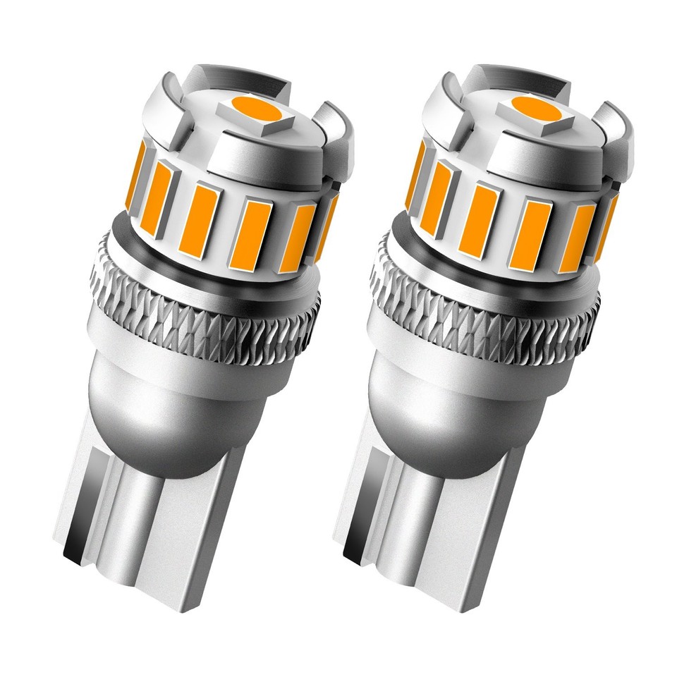 AUXITO T10 2825 LED Bright Yellow Light Canbus License Plate Bulbs ...