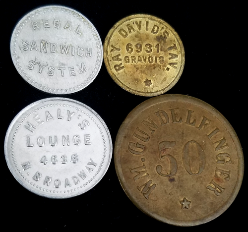 Lot of 4 Different St. Louis Missouri MO Good For Trade Tokens #5 | eBay